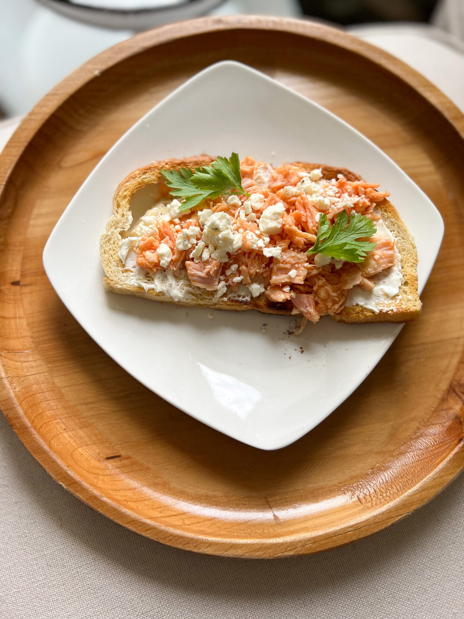 Buffalo Chicken Sourdough Toast